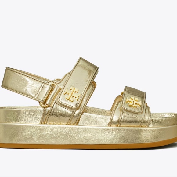 Tory Burch | Shoes | Tory Burch Gold Platform Sandals With Chunky Sole ...